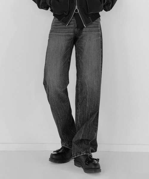 #0245 Black crude wide fit | 솔드아웃 페이탈리즘