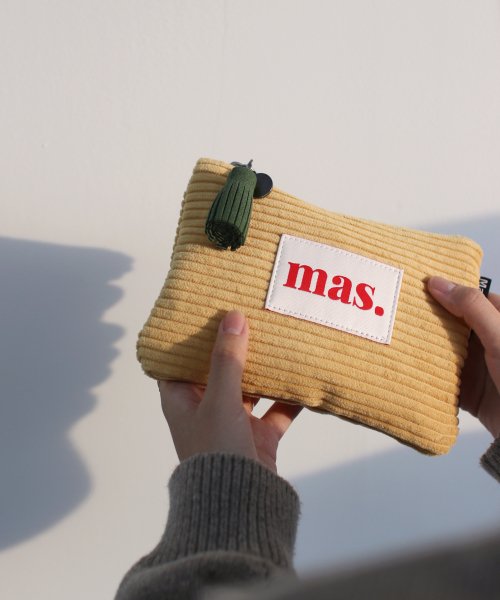 mas basic pouch_corduroy light yellow | 솔드아웃 마스마룰즈