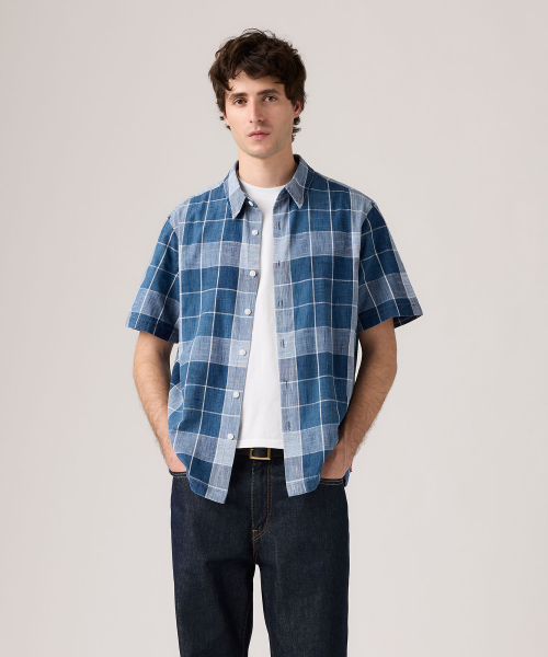 박시 크롭 숏 슬리브 셔츠_003ZC-0002 | 솔드아웃 리바이스